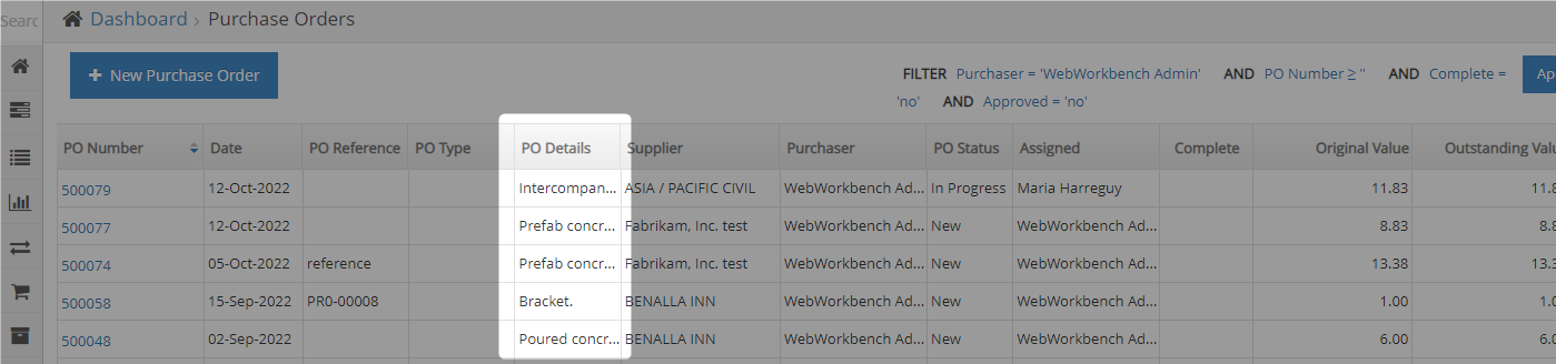 Workbench 2022 - November Product Update